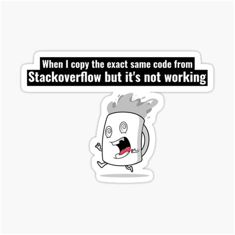 Stackoverflow Sticker For Sale By Cyber Nerds Redbubble