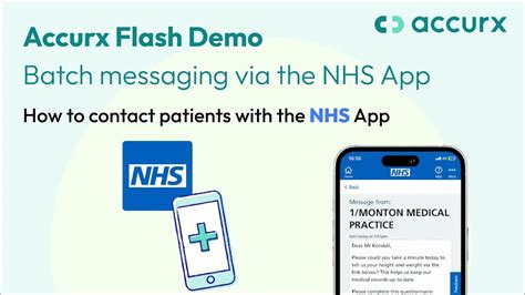 Flash Demo How To Send A Batch Message Via The Nhs App Accurx Desktop Youtube