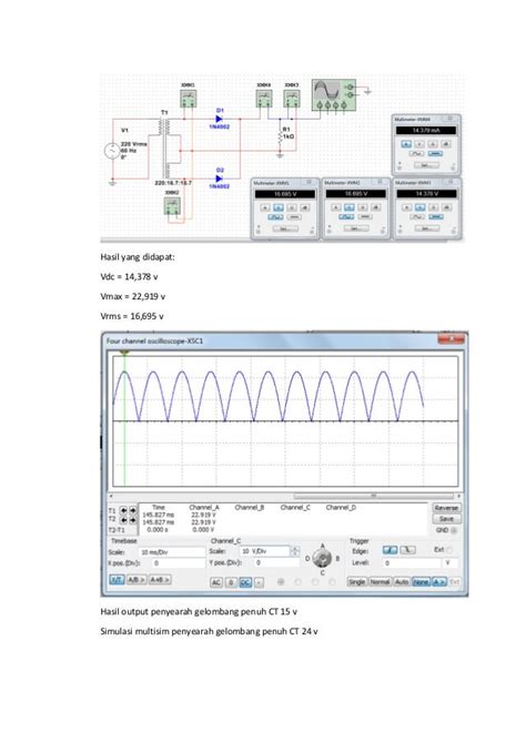 Simulasi Multisim Rectifier