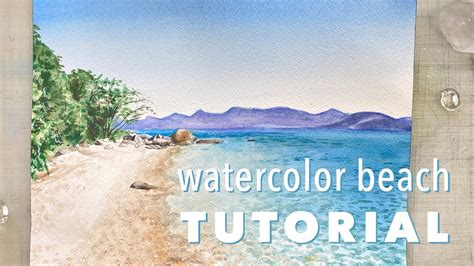 Step By Step Watercolor Beach Tutorial Easy Beginner Friendly