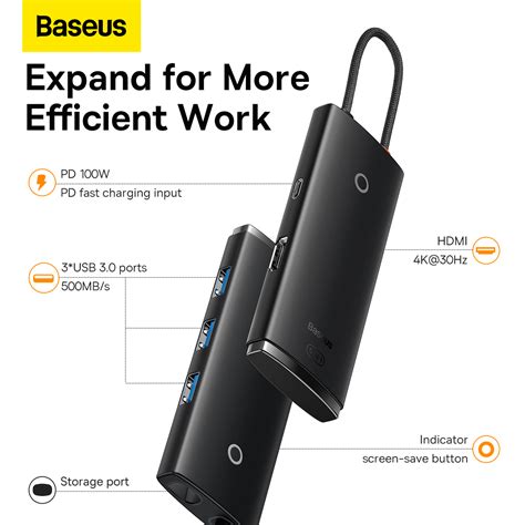 Baseus Lite Series Port Type C Hub Docking Station Cellucity
