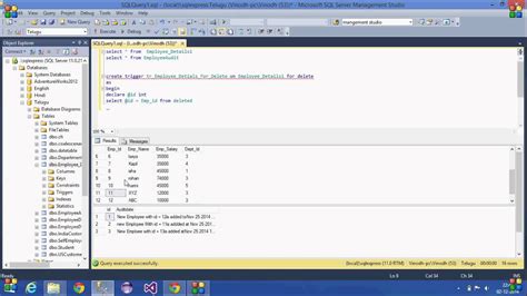27sql Server Tutorial Telugu Dml After Trigger For Delete Statement Youtube