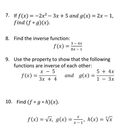 solved 1 find the domain f x 2x2 x−1x 2 use the formula