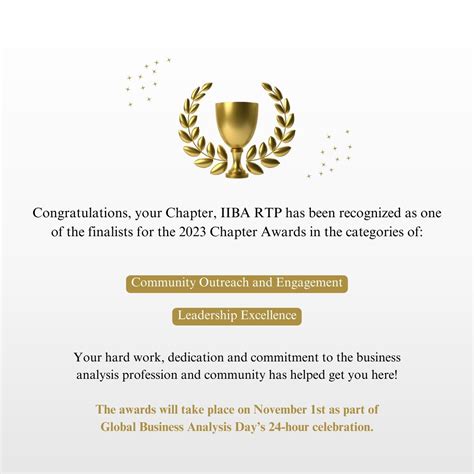 Iiba Rtp Chapter On Linkedin Presented To The Iiba Chapter That Best Demonstrates The Highest