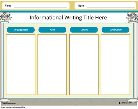 Free Informational Writing Worksheets By Storyboard That