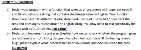 Solved Problem 1 50 Points A Design Your Program With A