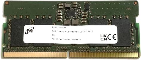 8gb Ddr5 4800mhz Sodimm Pc5 38400 Cl40 1rx16 11v So Dimm 262 Pin