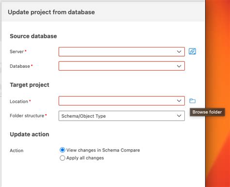 A11ysqldatabase Projects Extensionview And More Actioncreate Project From Databaseusability