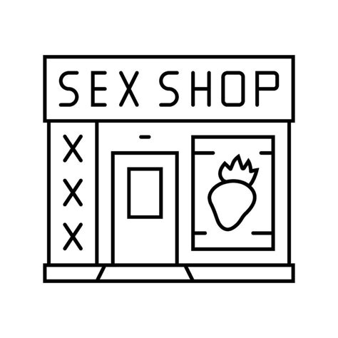 Sex Shop Store Line Icon Vector Illustration Vector Art At Vecteezy