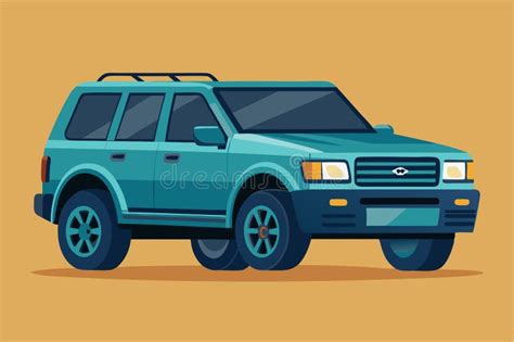 This Customizable Suv Car Illustration Features A Semi Flat Design With Simple Clean Lines