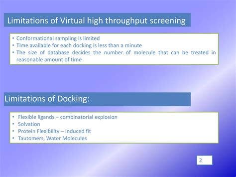 Limitations Of In Silico Drug Discovery Methods Ppt