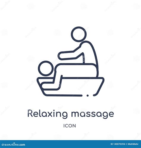 Linear Massage Icon From Beauty Outline Collection Thin Line Massage Vector Isolated On White