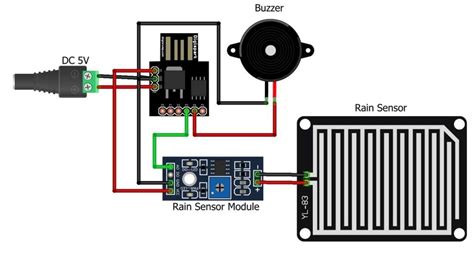 Rain Detection Alarm Using Attiny85 Iot Projects Ideas