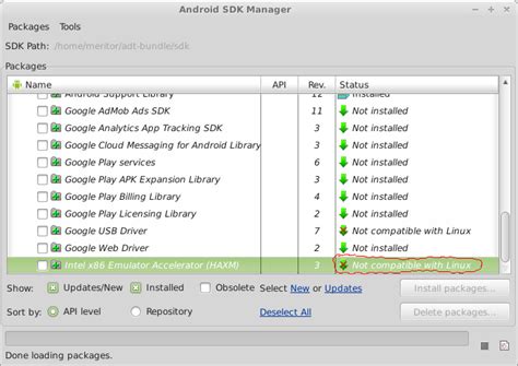 Android Intel X86 Emulator Accelerator Not Compatible With Linux Stack Overflow