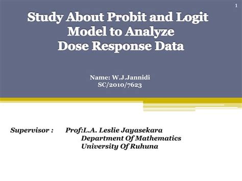 Probit And Logit Model Pptx