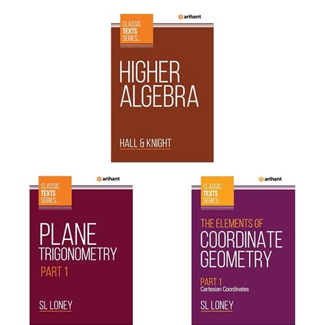 Buy Higher Algebra And Plane Trigonometry Part 1 And The Elements Of Coordinate Geometry Part 1