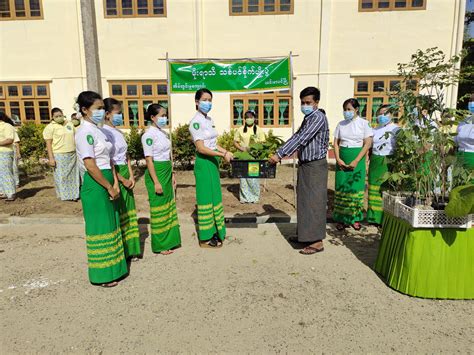ယင်းမာပင်မြို့ အမျိုးသမီးအိမ်တွင်းမှု သက်မွေးလုပ်ငန်းပညာ သင်တန်းကျောင်းတွင် မိုးရာသီ သစ်ပင်စိုက