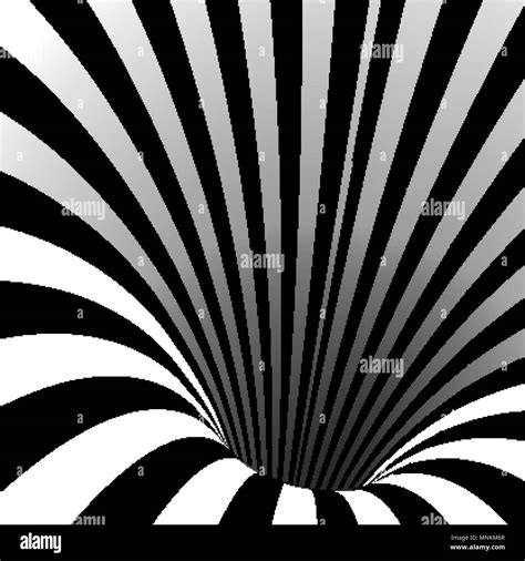 Spiral Vortex Vector Illusion Swirl Tunnel Hole Effect Movement Executed In The Form