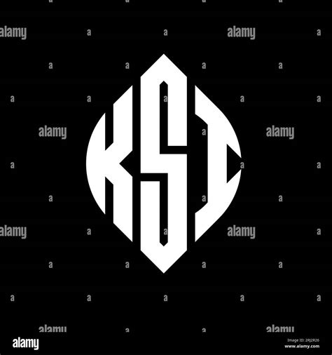 Ksi Circle Letter Logo Design With Circle And Ellipse Shape Ksi