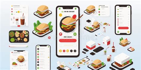 Food Delivery Mobile App Kit Template Material Design Ui Ux And Gui Screens Login Find