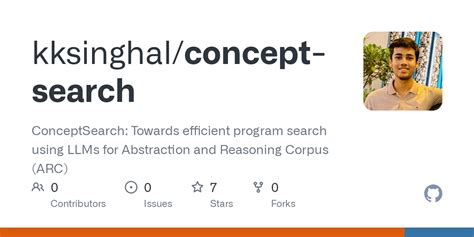 Github Kksinghalconcept Search Conceptsearch Towards Efficient Program Search Using Llms