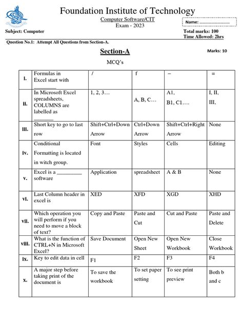 Cit Final Paper Pdf Microsoft Excel Spreadsheet