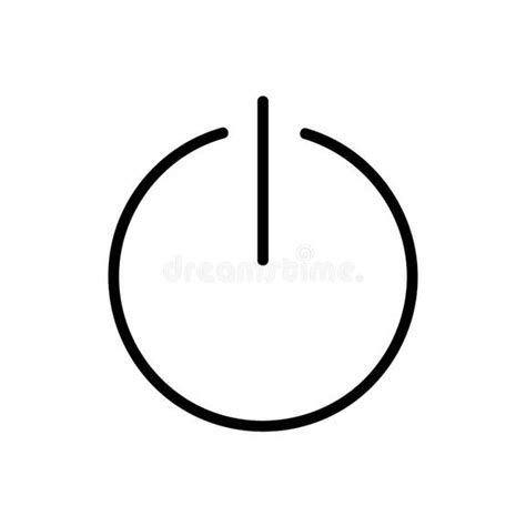 shutdown vector icon outline style isolated on white background