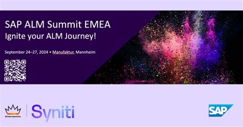 Meet Syniti Experts At Sap Alm Summit Emea 2024 🌐 Network With Industry Leaders And Innovators
