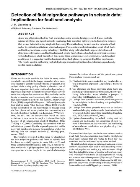 Detection Of Fluid Migration Pathways In Seismic Data Implications For Fault Seal Analysis