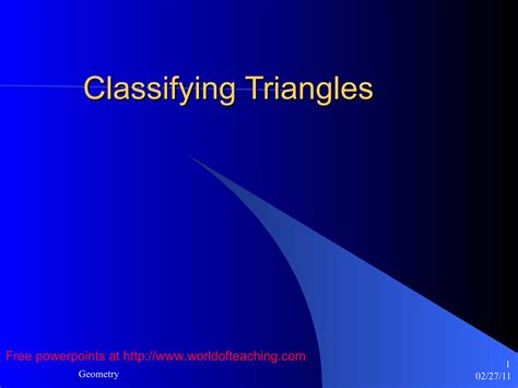 Triangle Classification 1 Ppt