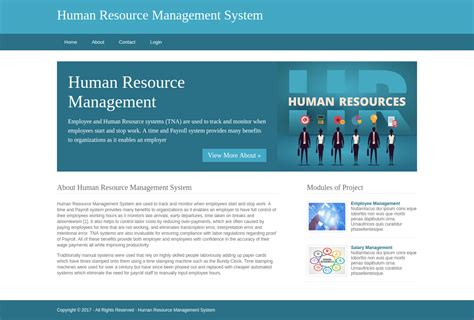 Python Django Mysql Human Resource Management System Project