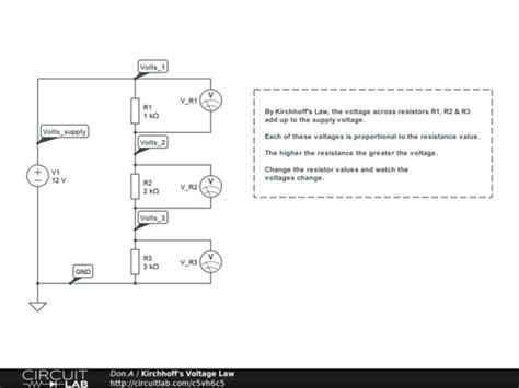 Kirchhoff S Voltage Law Demo CircuitLab