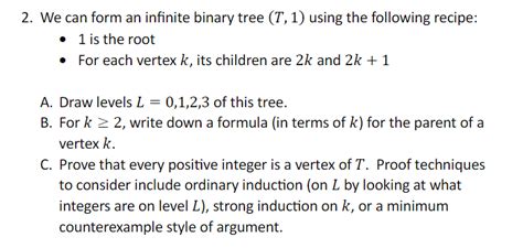 solved we can form an infinite binary tree t 1 using the