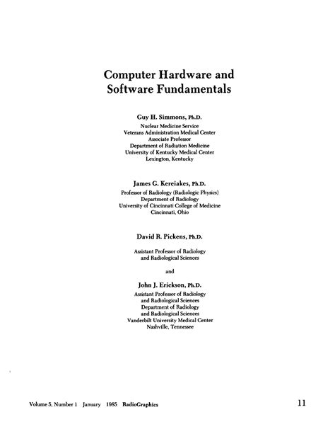 Software Hardware Fundamentals Computer Hardware And