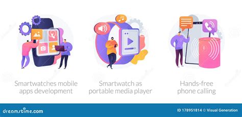 Wearable Devices Abstract Concept Vector Illustrations Stock Vector