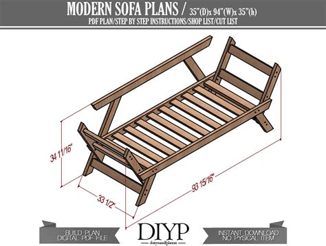 Modern Sofa Plans Wooden Sofa Sofa Build Plan Outdoor Furniture Ou