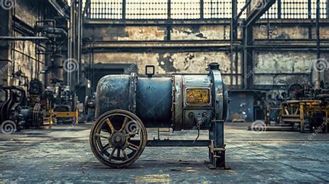 Robust Air Compressor With Reinforced Wheels For Industrial Warehouses In Grimy Settings