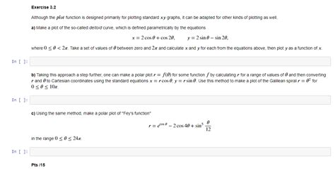 Solved Exercise 3 2 Although The Plot Function Is Designed Chegg Com