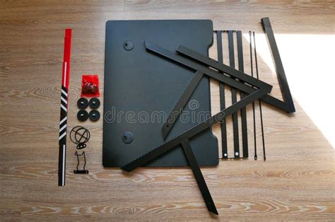 Assembling A Computer Desk At Home Black Table For Gaming Computer