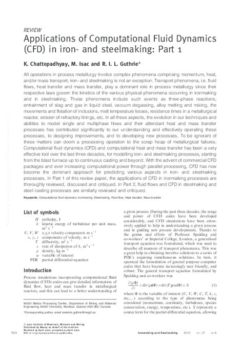 Pdf Applications Of Computational Fluid Dynamics Cfd In The Modelling And Design Of