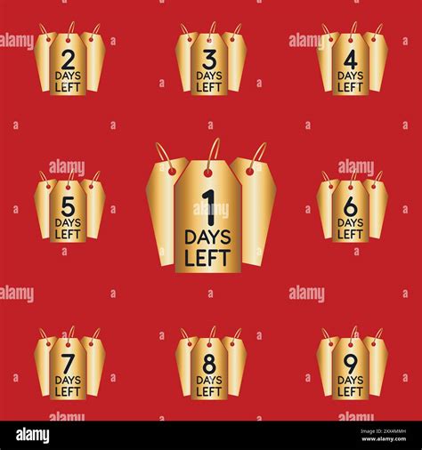 Number Days Left Countdown Vector Illustration Template Stock Vector