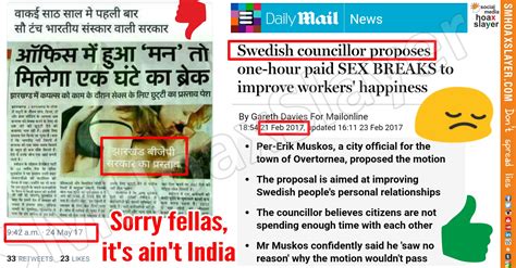 Sorry Fellas It S Ain T Indian Gov S Proposal For Hour Sex Break In Offices Sm Hoax