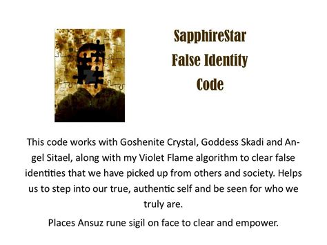 False Identity Code — Nelle Mack