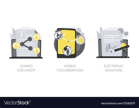 Collaborative Document Abstract Concept Royalty Free Vector