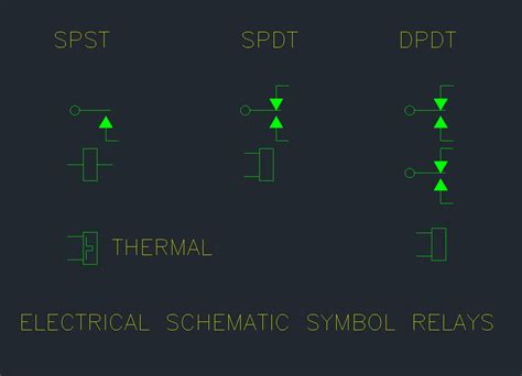Schematic Relays Symbols Dwg For Autocad Cad Block Download