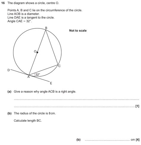 GCSE Circle Theorems Questions And Answers