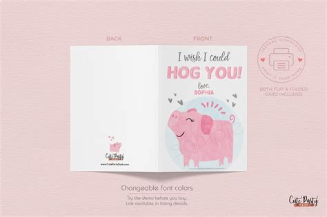 Instant Download I Wish I Could Hug You Card Greeting Cards Etsy
