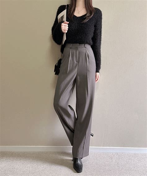 가성비 좋은 슬랙스 베이직 핀턱 와이드 슬랙스 에이블리