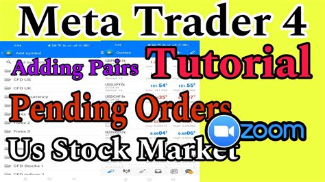 Meta Traders 4 Tutorial Pending Orders Buy Limit Order And Sell Limit Order Buy Stop Orders