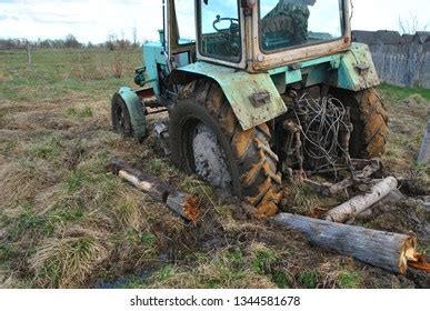 Tractor Stuck Field Stock Photo 1344581678 Shutterstock
